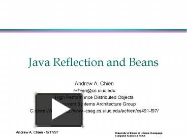 PPT – Java Reflection and Beans PowerPoint presentation | free to view ...