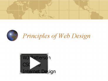 PPT – Principles of Web Design PowerPoint presentation | free to view ...