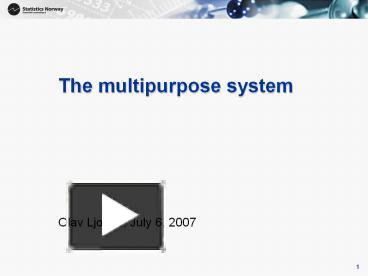 PPT – The multipurpose system PowerPoint presentation | free to ...
