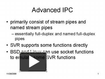 Advanced IPC presentation | free to download