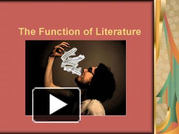 The Function of Literature presentation | free to view
