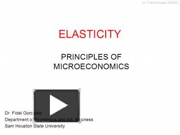 PPT – ELASTICITY PowerPoint presentation | free to view - id: 1a288-NzRmY