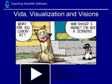 Vida, Visualization and Visions presentation | free to view