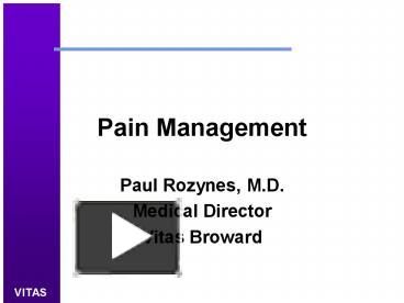 Pain Management presentation | free to view