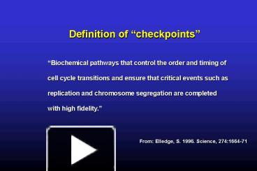 PPT – Definition of checkpoints PowerPoint presentation | free to view ...