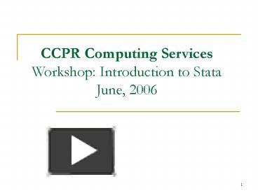 Stata presentation | free to view