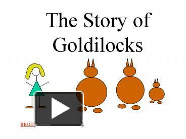 The Story of Goldilocks presentation | free to view