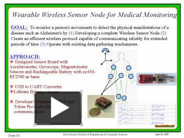 PPT – Wearable Wireless Sensor Node for Medical Monitoring PowerPoint ...