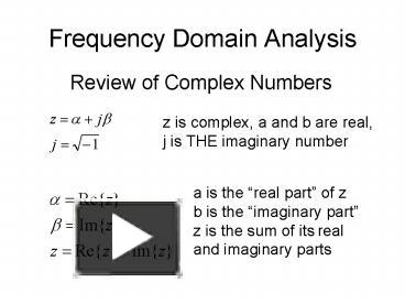 PPT – Frequency Domain Analysis PowerPoint presentation | free to ...