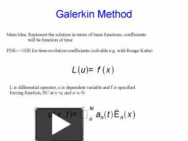 Galerkin Method presentation | free to view