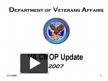 Department of Veterans Affairs presentation | free to view