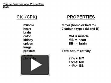CK (CPK) presentation | free to view