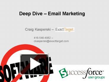 PPT – Deep Dive Email Marketing PowerPoint presentation | free to view ...