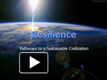 Resilience presentation | free to view