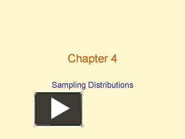 PPT – Sampling Distributions PowerPoint presentation | free to view ...