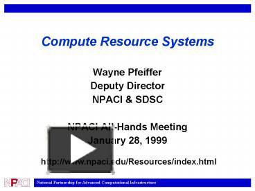 PPT – Compute Resource Systems PowerPoint presentation | free to view ...