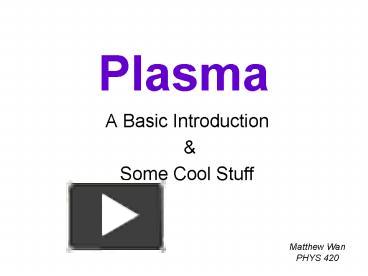 Plasma presentation | free to view