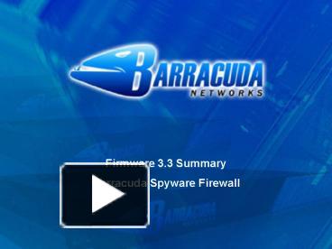 PPT – Barracuda Spam Firewall Product Launch PowerPoint presentation ...