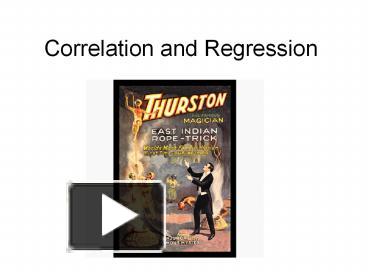 Correlation and Regression presentation | free to download