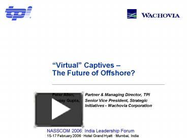 Virtual Captives The Future of Offshore presentation | free to view