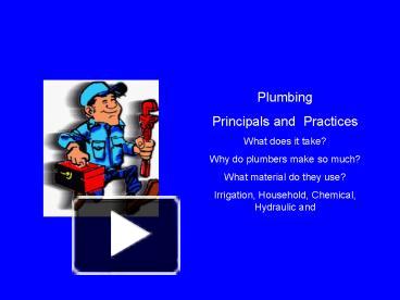 PPT – Plumbing PowerPoint presentation | free to view - id: 1a6d0e-ZDc1Z