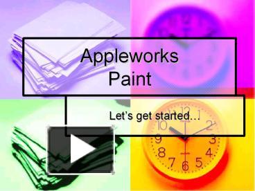 Appleworks Paint presentation | free to download