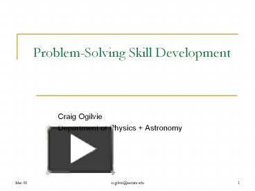 PPT – Problem-Solving Skill Development PowerPoint presentation | free ...