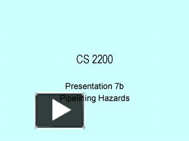 CS 2200 presentation | free to view