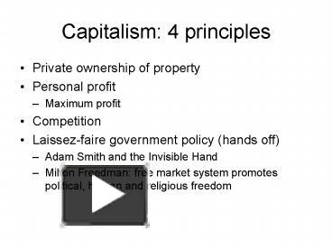 Capitalism: 4 principles presentation | free to view