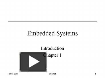 PPT – Embedded Systems PowerPoint presentation | free to view - id ...
