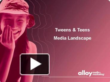 PPT – Tweens PowerPoint presentation | free to view - id: 1a831-YmFkO