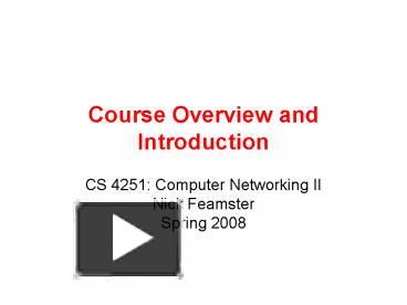 PPT – Course Overview and Introduction PowerPoint presentation | free ...