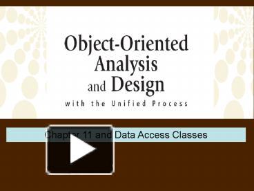 PPT – Object-Oriented Analysis and Design with the Unified Process ...