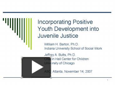 Incorporating Positive Youth Development into Juvenile Justice ...