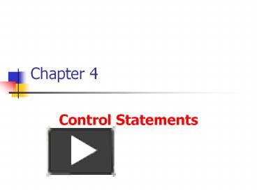 PPT – Control Statements PowerPoint presentation | free to view - id ...