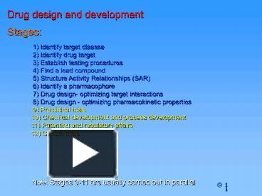 Drug design and development presentation | free to view