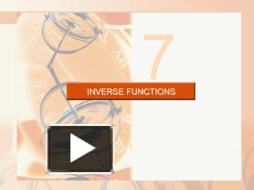 INVERSE FUNCTIONS presentation | free to view