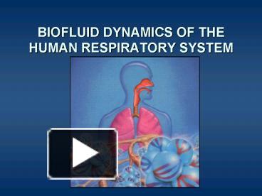 BIOFLUID DYNAMICS OF THE HUMAN RESPIRATORY SYSTEM presentation | free ...