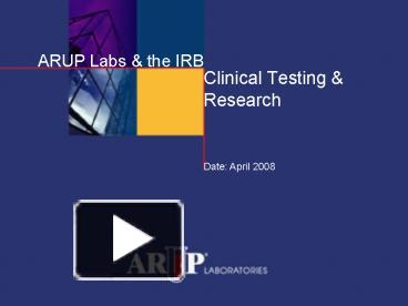 ARUP Labs presentation | free to view