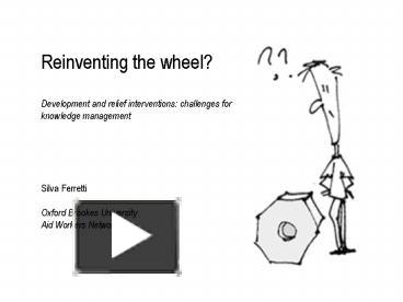 Reinventing the wheel presentation | free to view