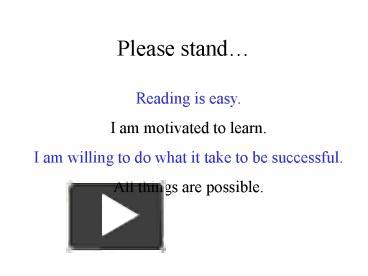 PPT – Please stand PowerPoint presentation | free to view - id: 1ac494 ...