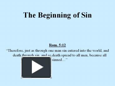 The Beginning of Sin presentation | free to download