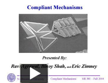 Compliant Mechanisms presentation | free to view