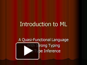 Introduction to ML presentation | free to view