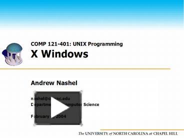 PPT – X Windows PowerPoint presentation | free to view - id: 1ae3b-OTFjM