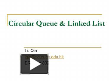 Circular Queue presentation | free to view