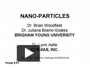 PPT – NANOPARTICLES PowerPoint presentation | free to view - id: 1aec04 ...
