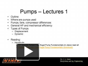 PPT – Pumps PowerPoint presentation | free to view - id: 1aec9d-ZDc1Z