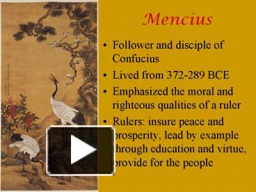 Mencius presentation | free to view