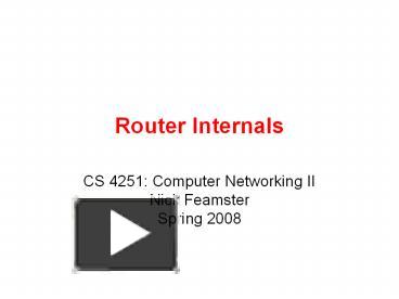 PPT – Router Internals PowerPoint presentation | free to download - id ...